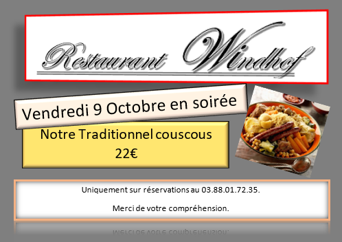 Carte et Menus – Restaurant Windhof