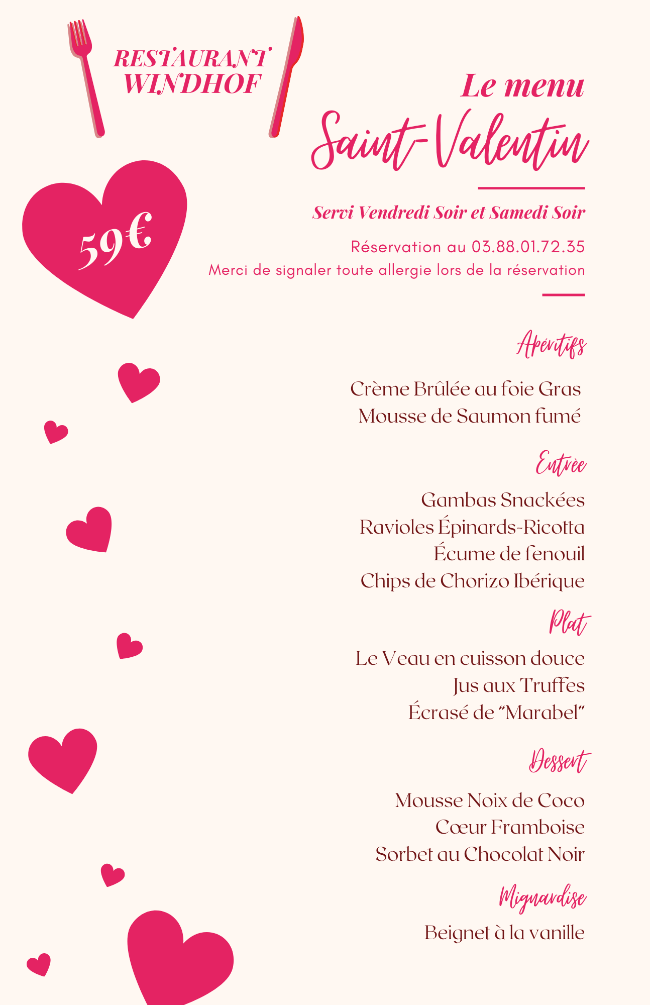 Carte – Restaurant Windhof